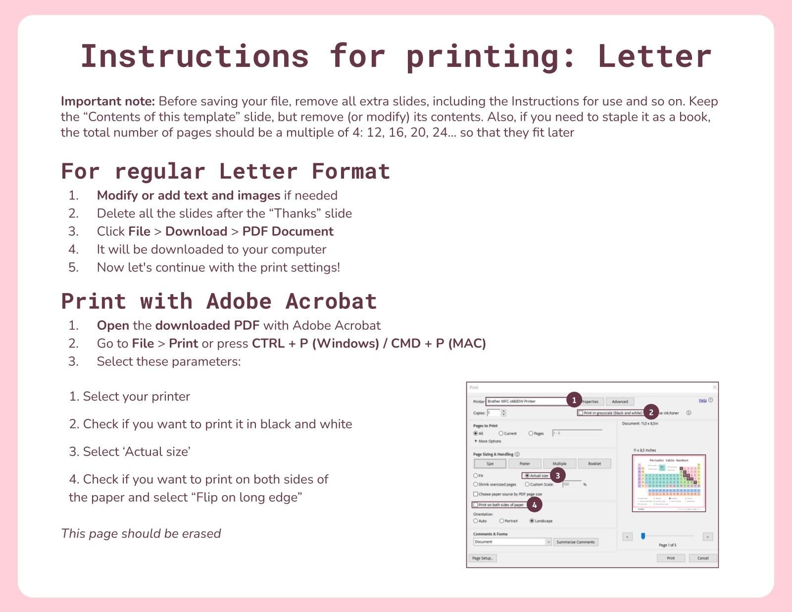 Periodic Table Handout Presentation