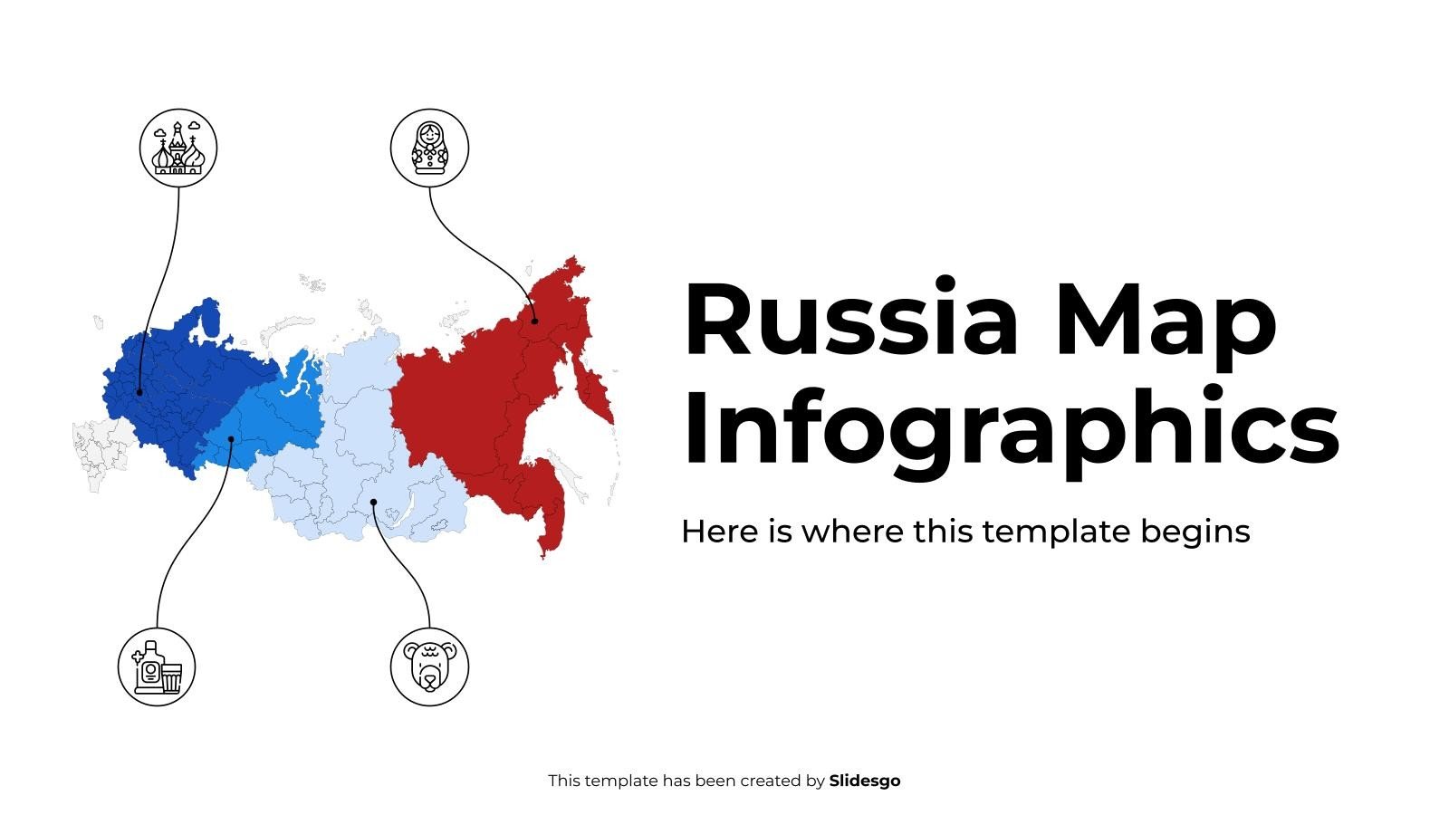 Russia Map Infographics Template