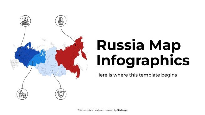Russia Map Infographics Template