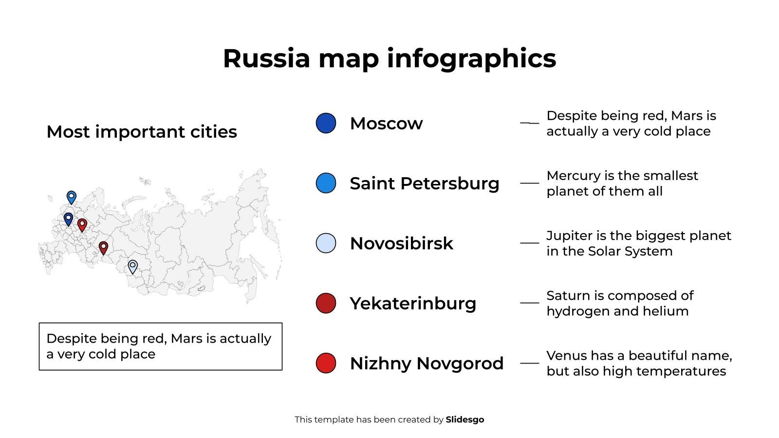 Russia Map Infographics Template