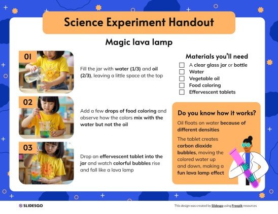 Science Experiment Handout Template