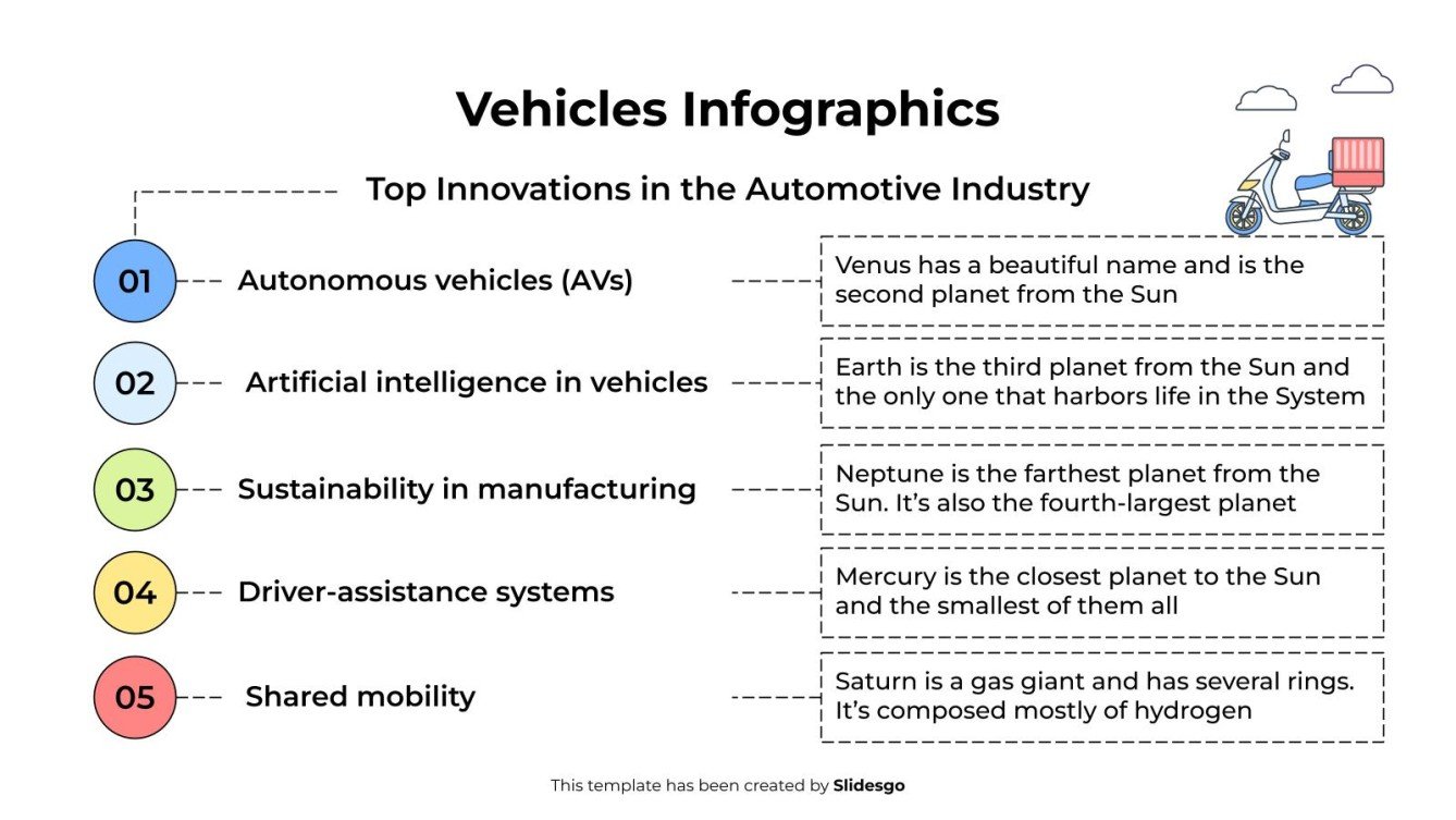 Vehicles infographics Template