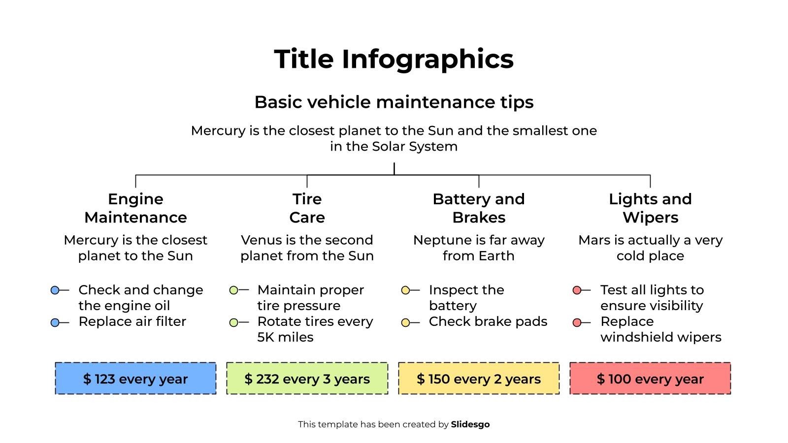 Vehicles infographics Template