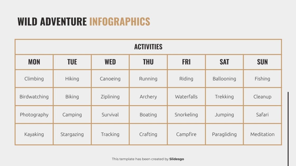 Wild Adventure Infographics Template