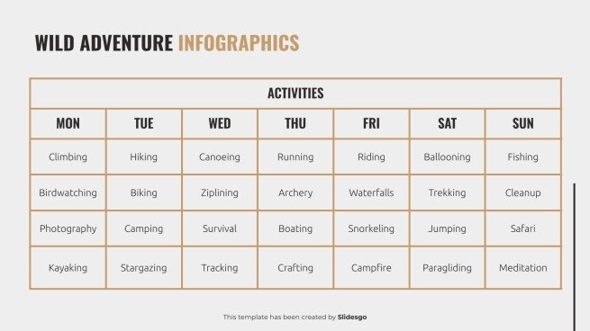 Wild Adventure Infographics Template