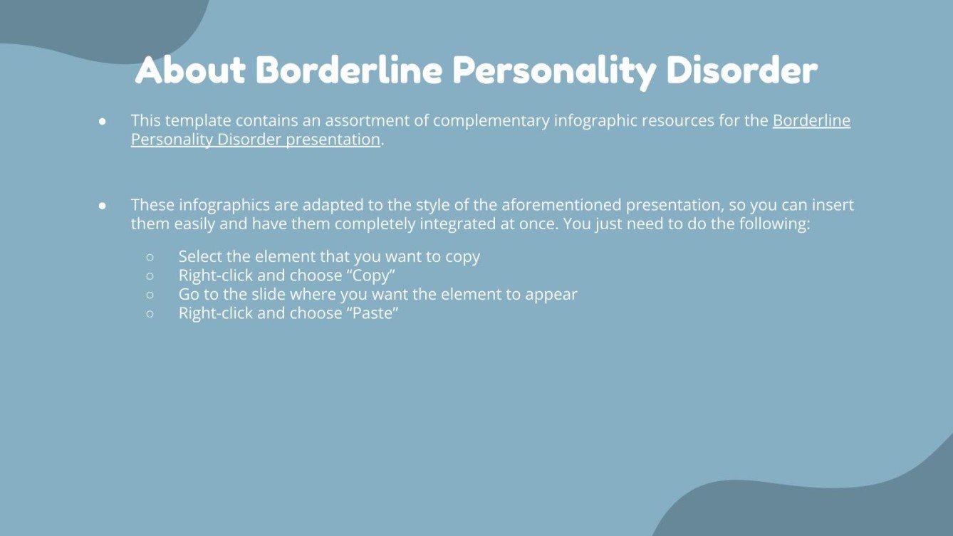 Borderline Personality Disorder Infographics Presentation