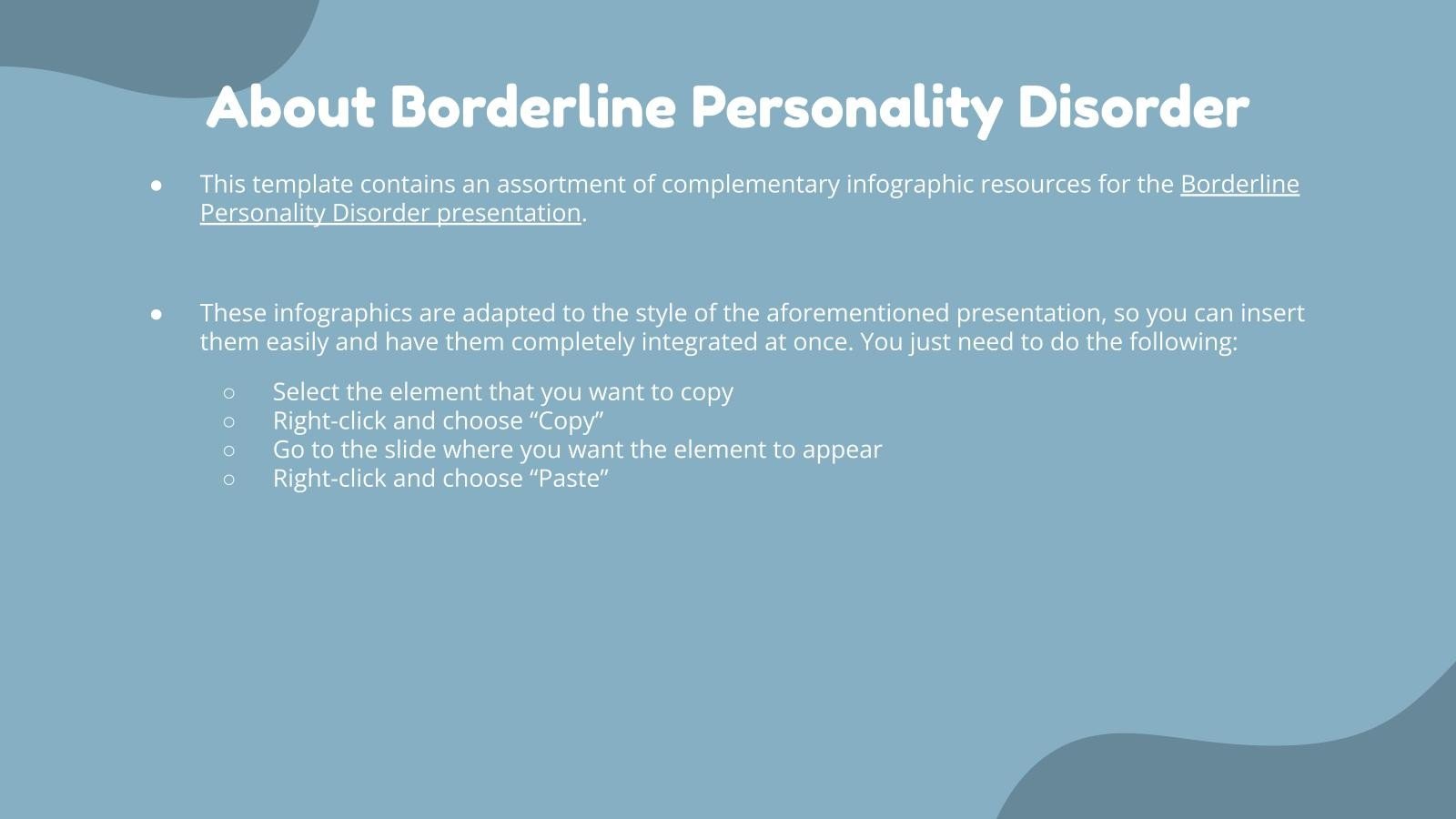 Borderline Personality Disorder Infographics Presentation
