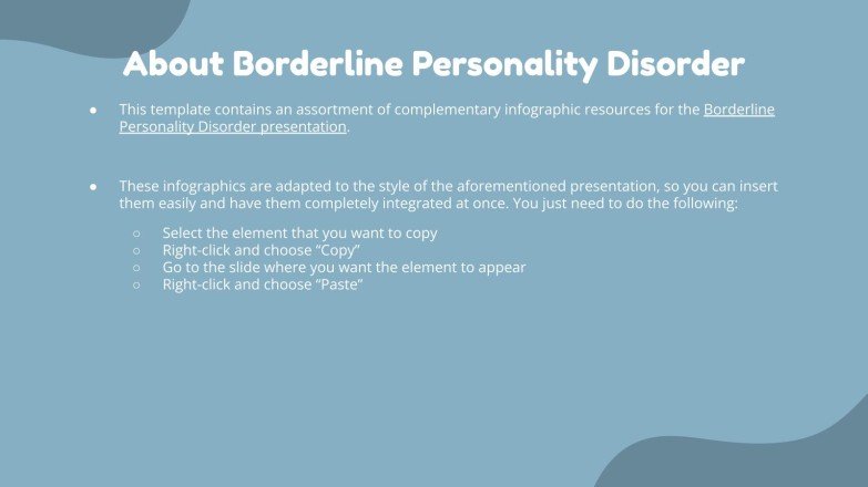 Borderline Personality Disorder Infographics Presentation