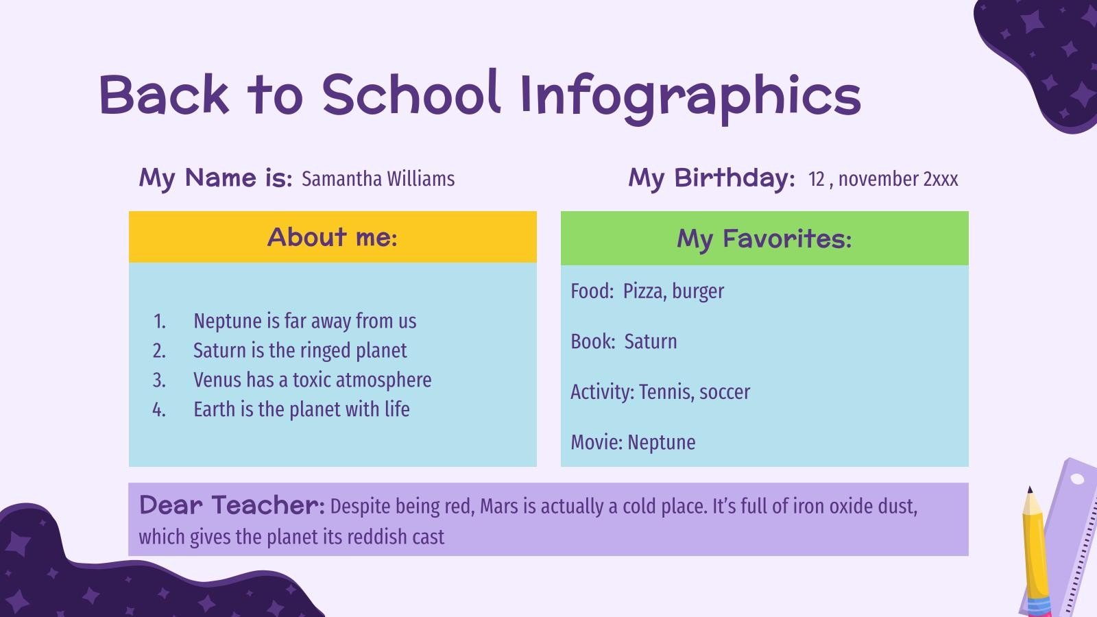 Back to School Infographics Template