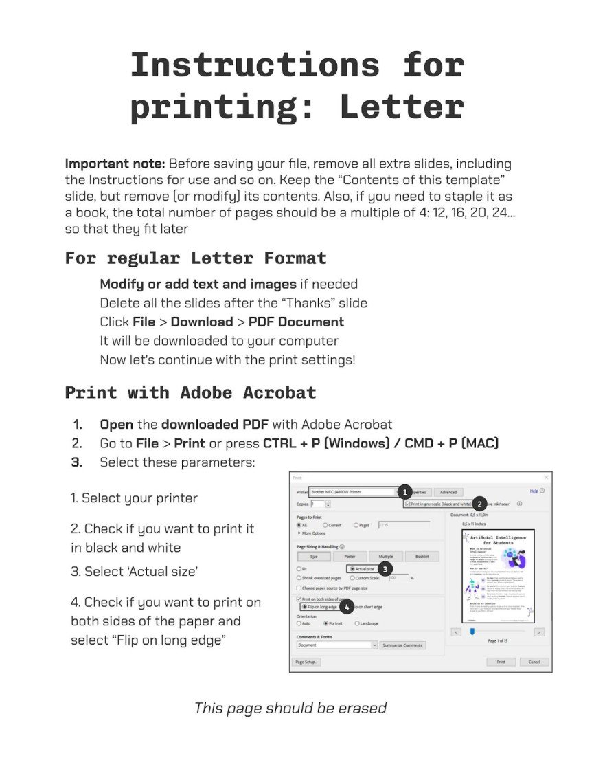Artificial Intelligence for Students Handout Template