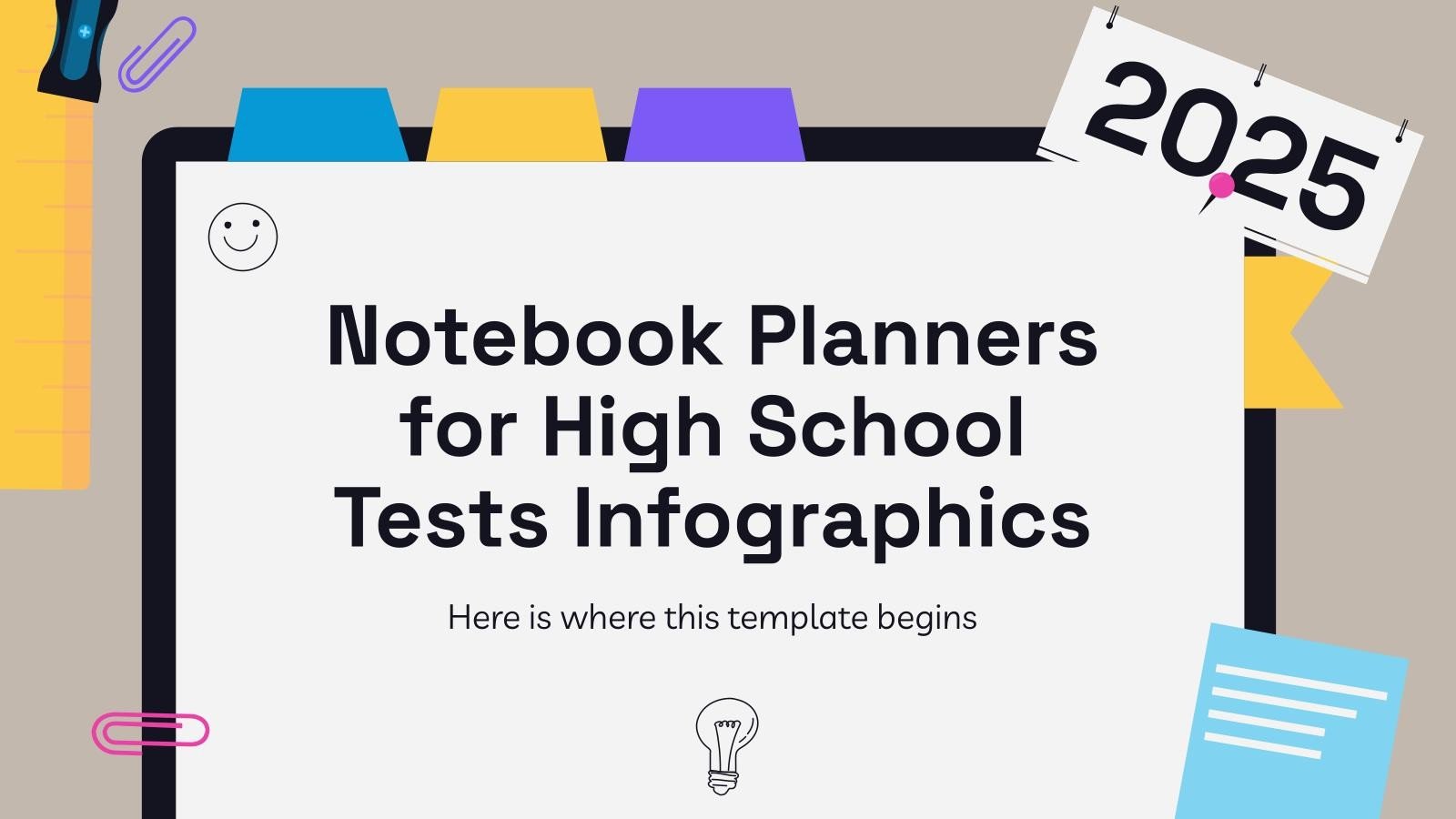 Notebook Planners for High School Tests Infographics