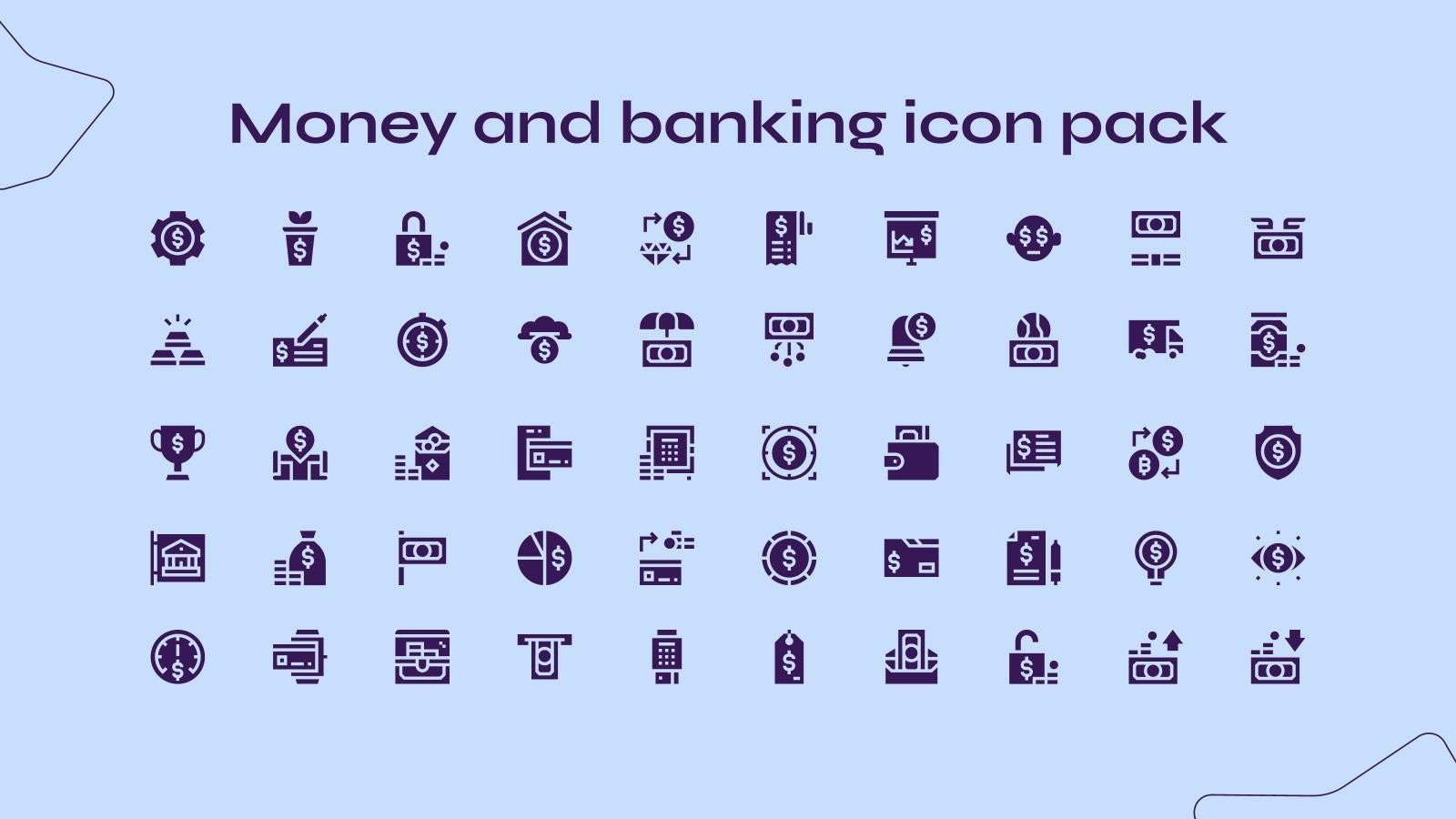 Money and Banking Icon Pack Template