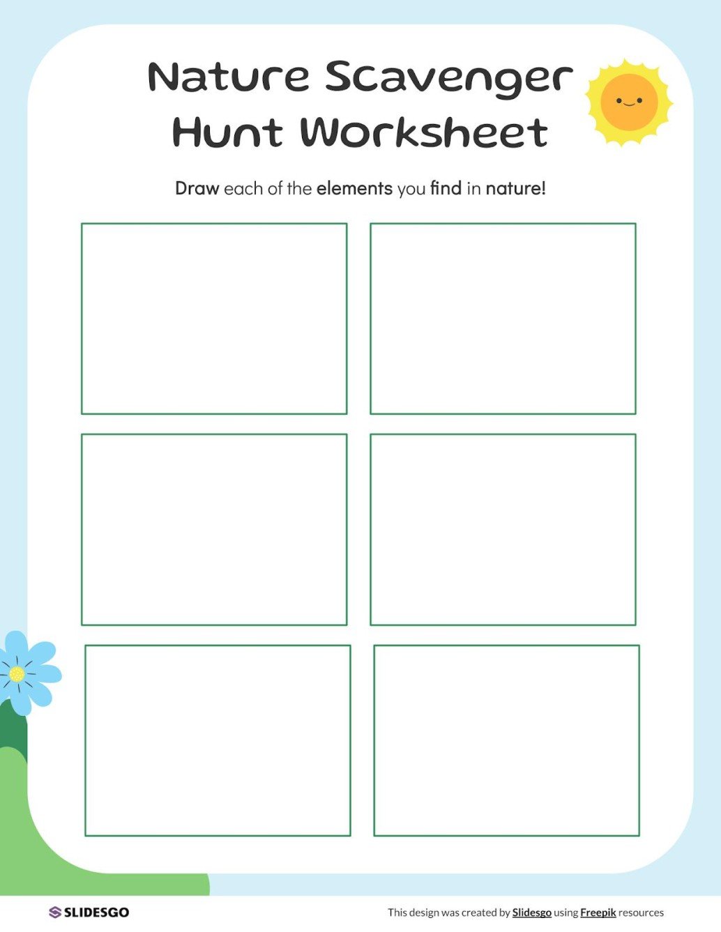 Nature Scavenger Hunt Worksheet Template