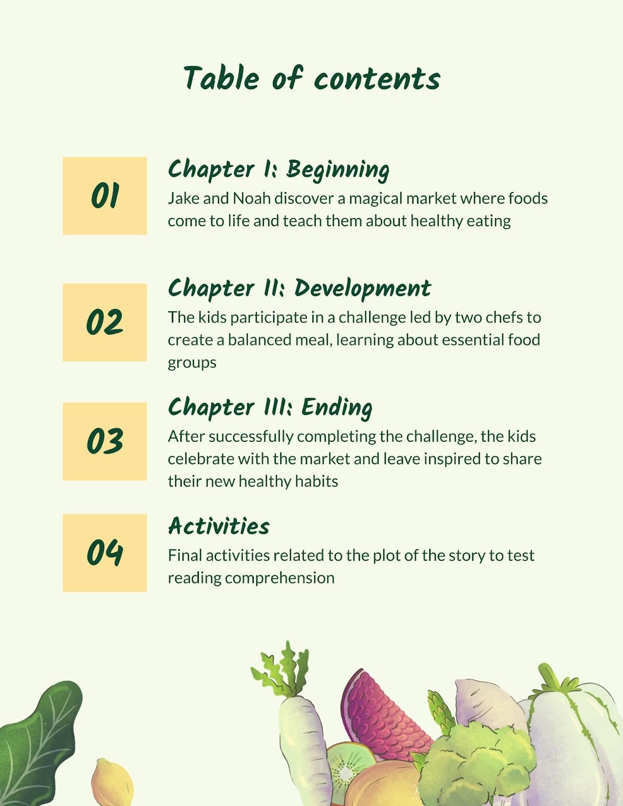 Healthy Eating Habits Storybook Presentation