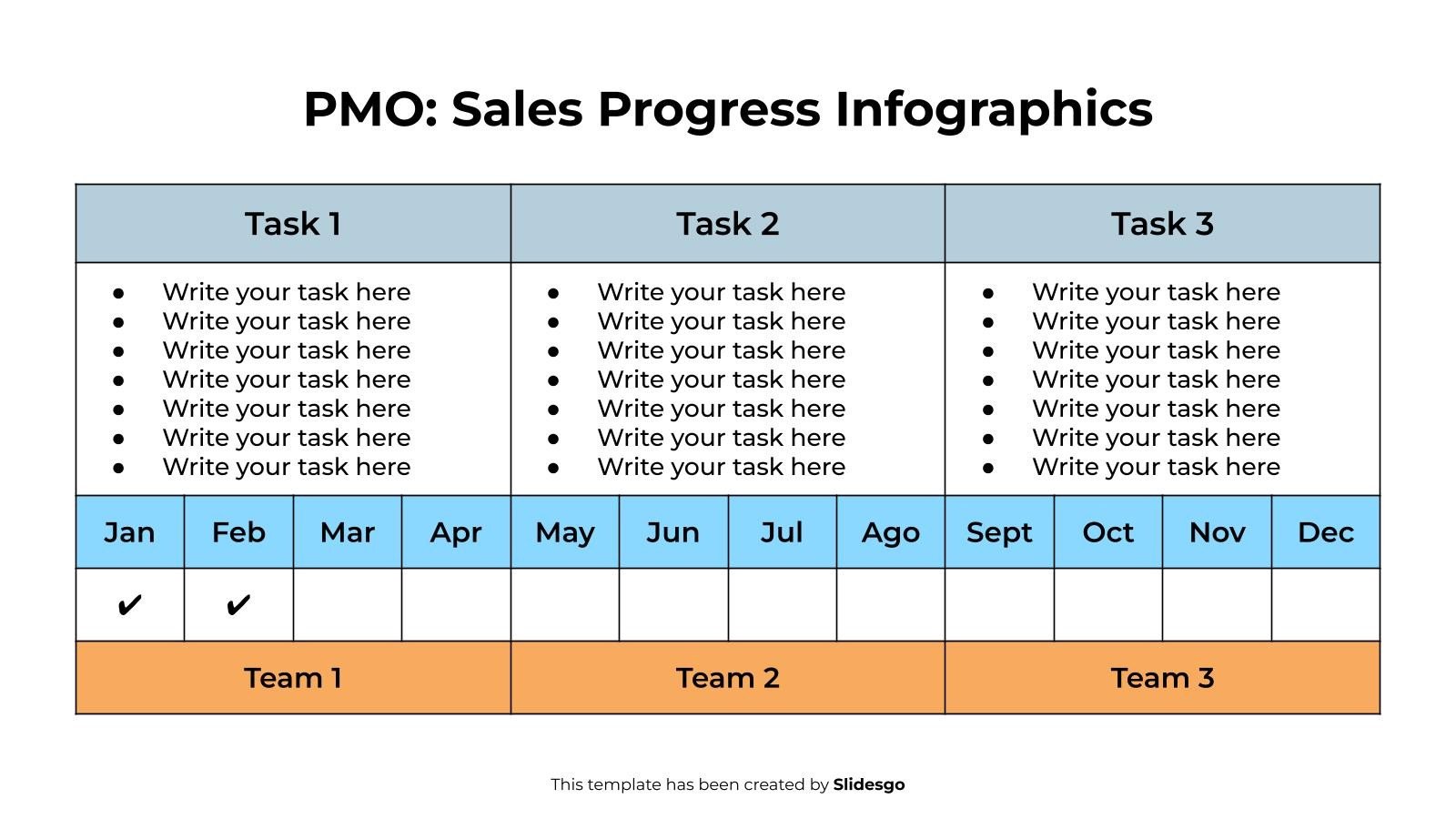 PMO: Sales Progress Infographics Template