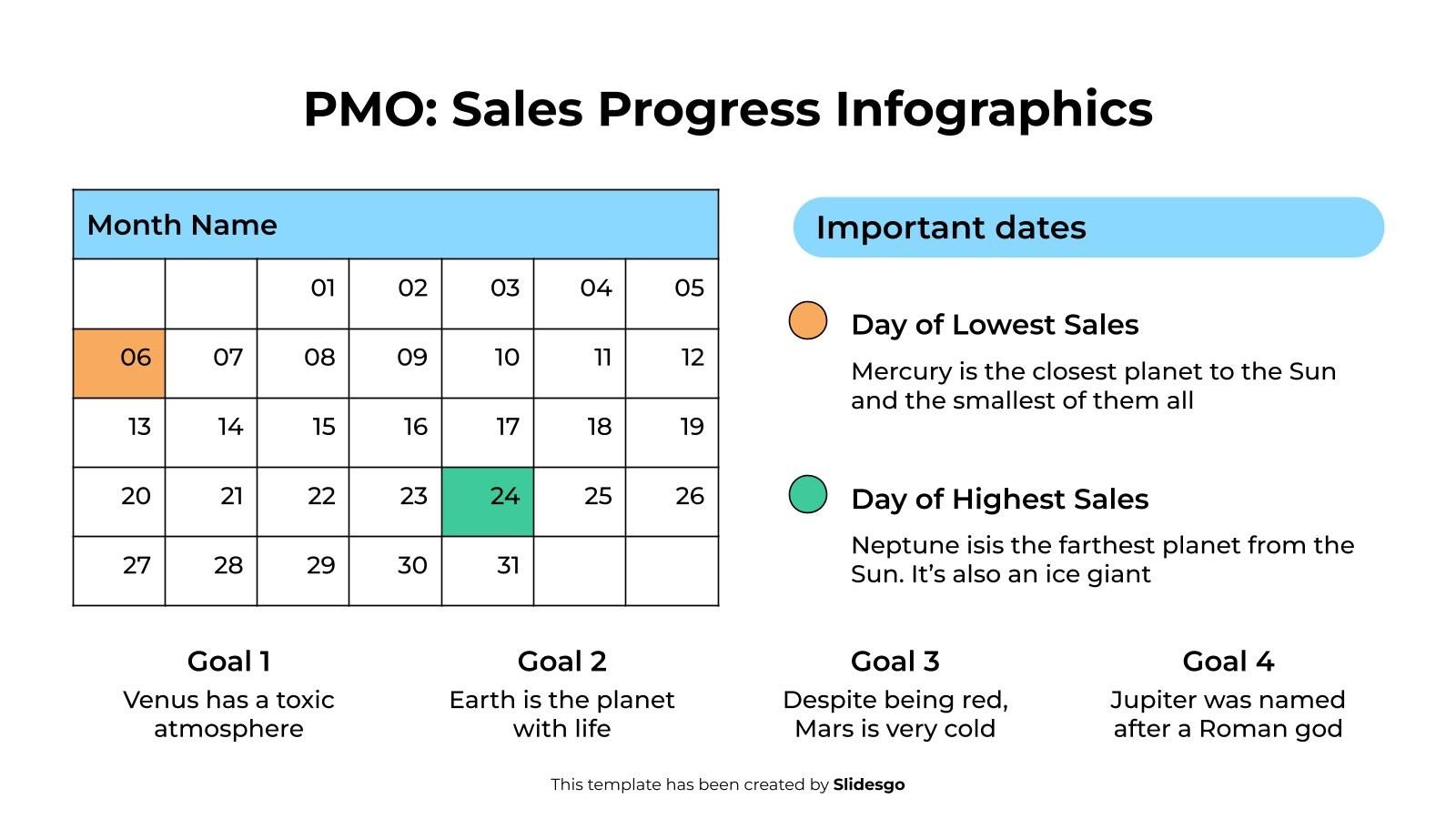 PMO: Sales Progress Infographics Template