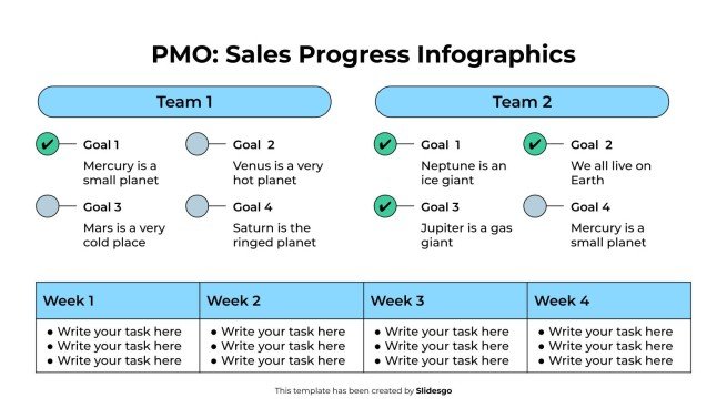 PMO: Sales Progress Infographics Template
