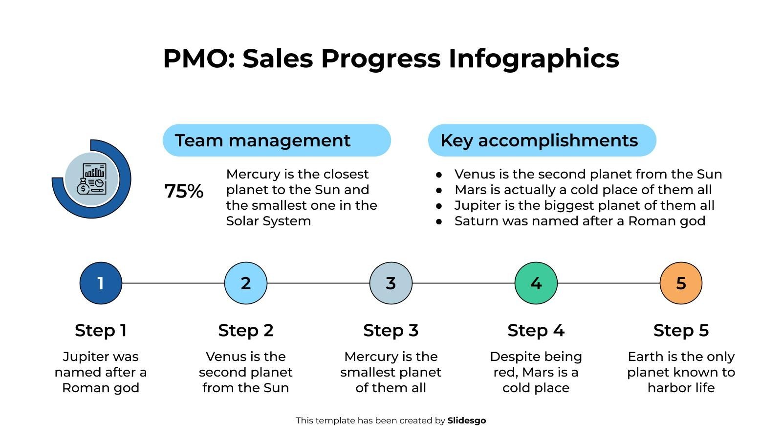 PMO: Sales Progress Infographics Template