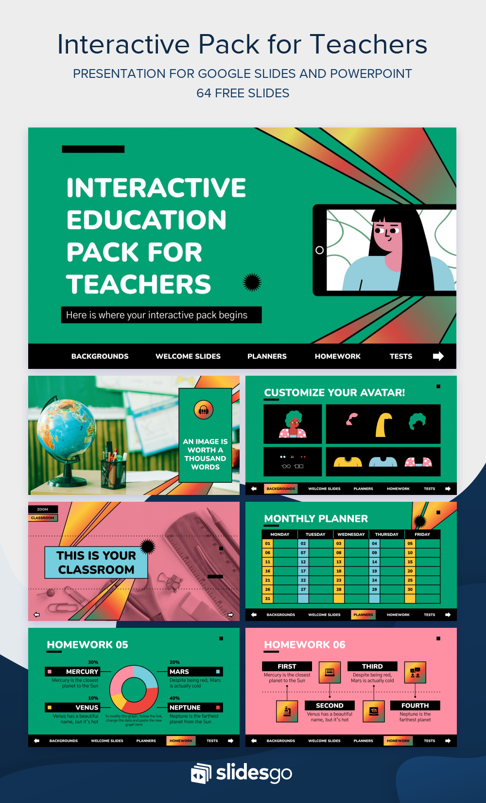 Interactive Education Pack for Teachers | Google Slides & PPT
