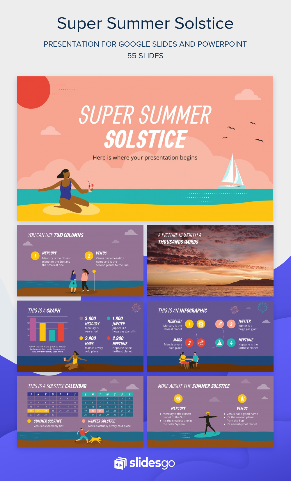 Super Summer Solstice | Google Slides & PowerPoint Theme