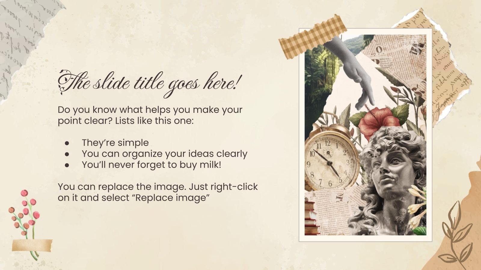 Torn Paper Collage Background Template