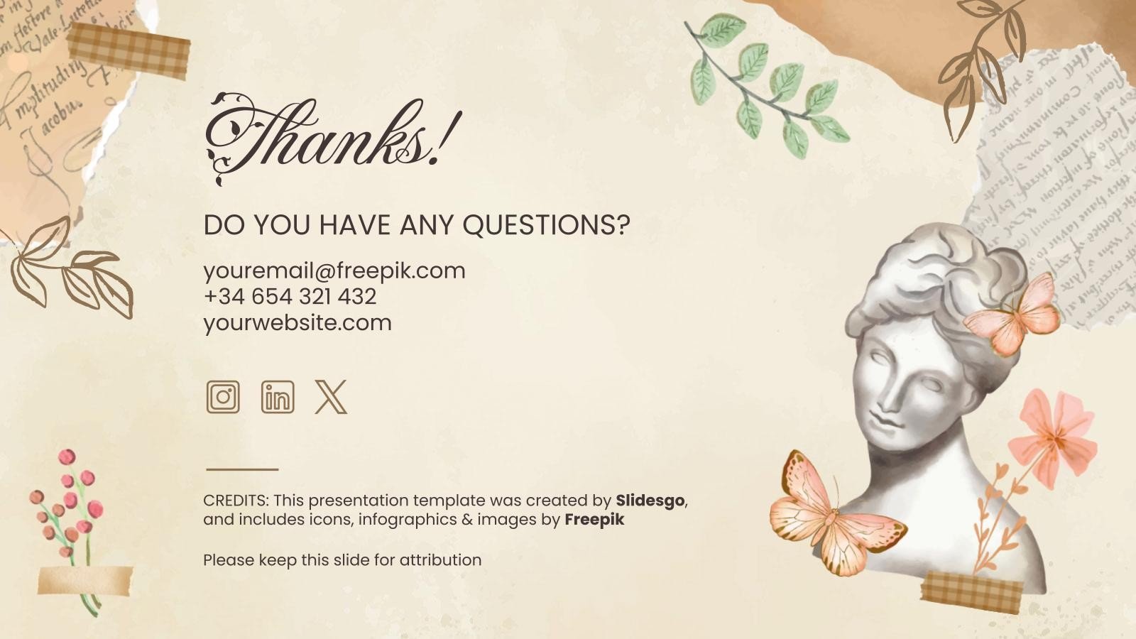 Torn Paper Collage Background Template