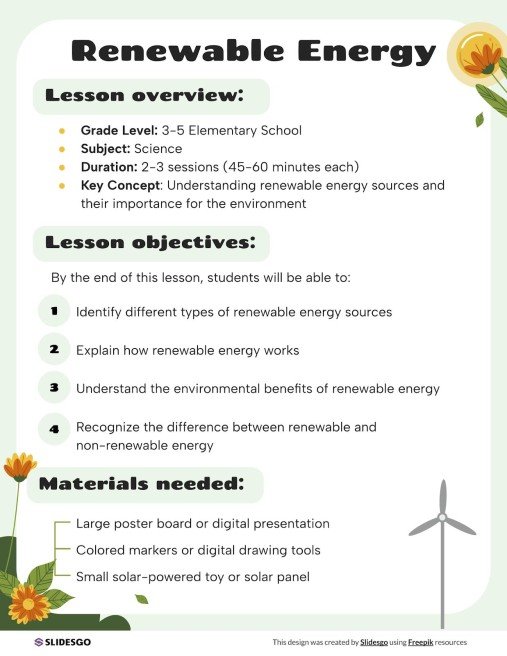 Renewable Energy Template