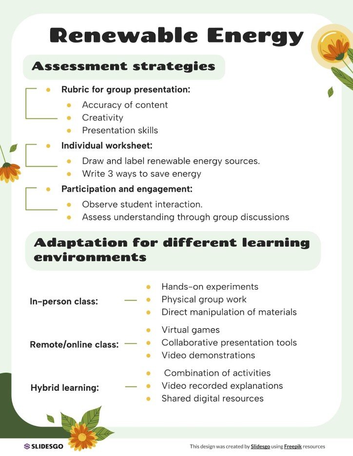 Renewable Energy Template