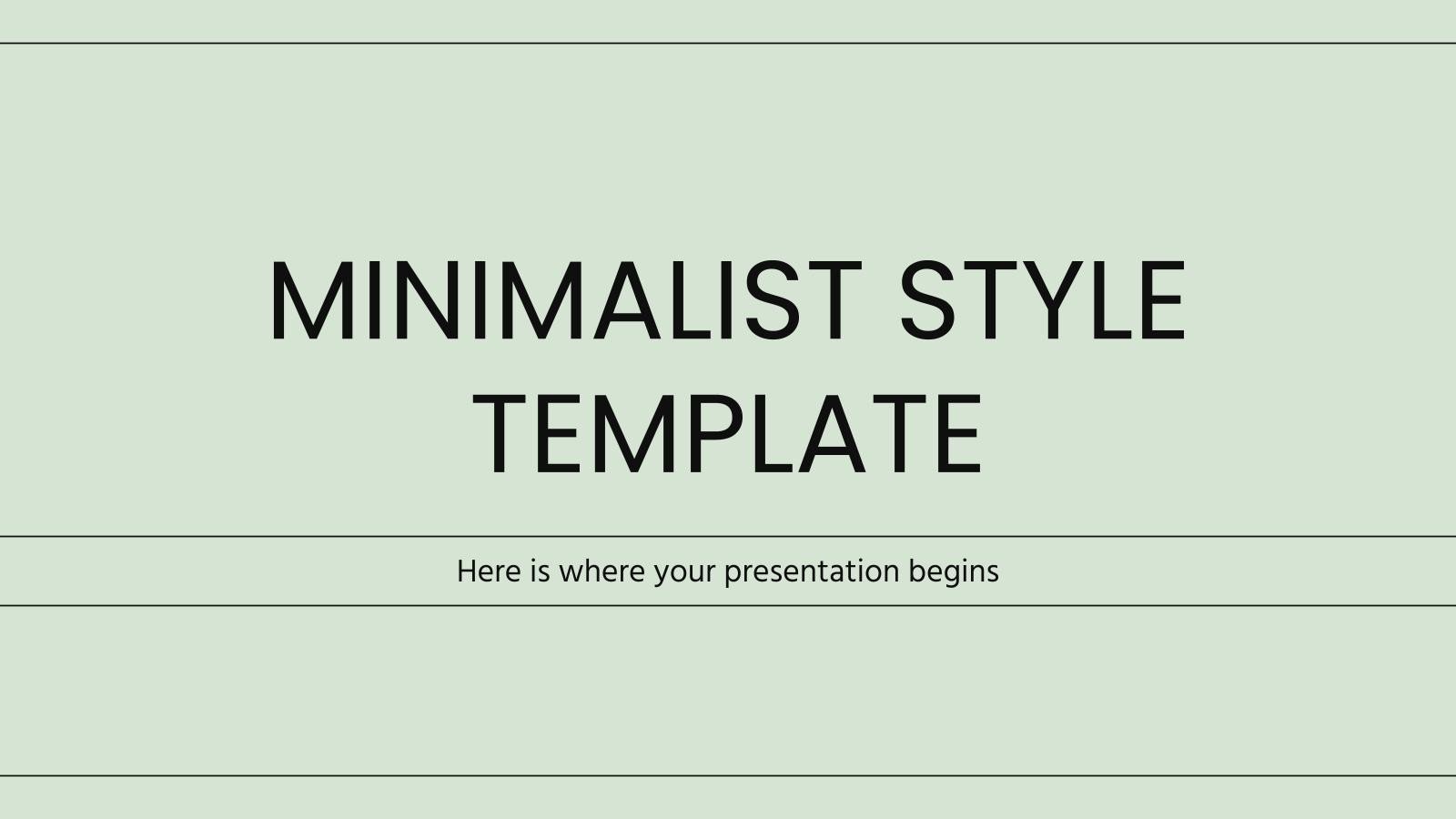 Minimalist Style Template Presentation