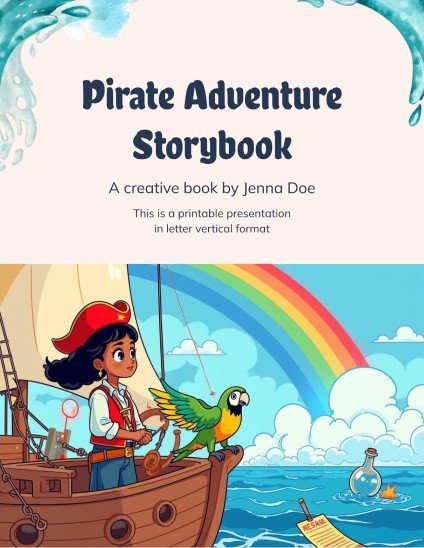 Google Slides and PowerPoint templates about pirates