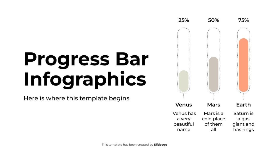 Progress Bar Infographics Template