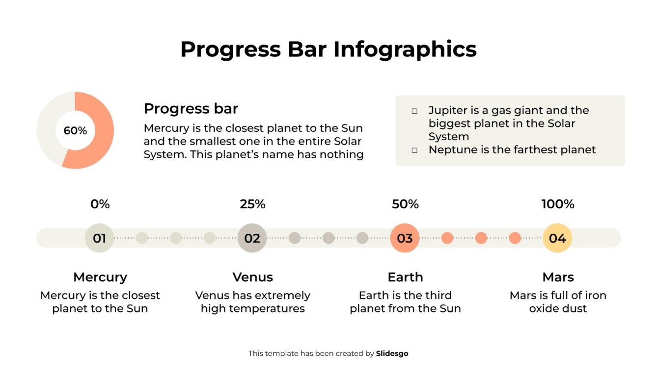 Progress Bar Infographics Template