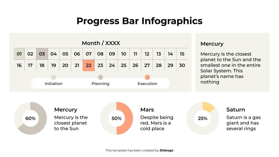Progress Bar Infographics Template