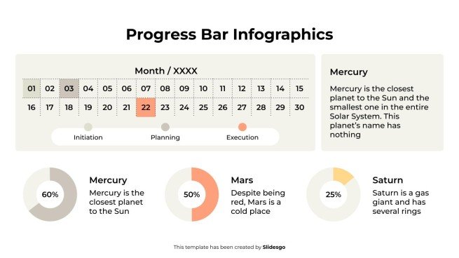 Progress Bar Infographics Template