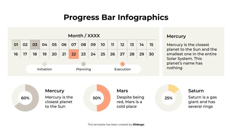 Progress Bar Infographics Template