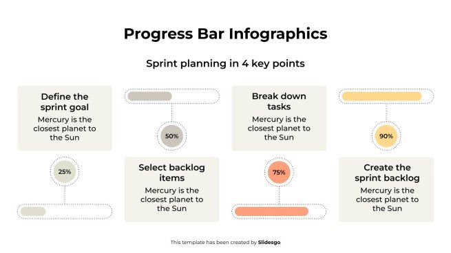 Progress Bar Infographics Template