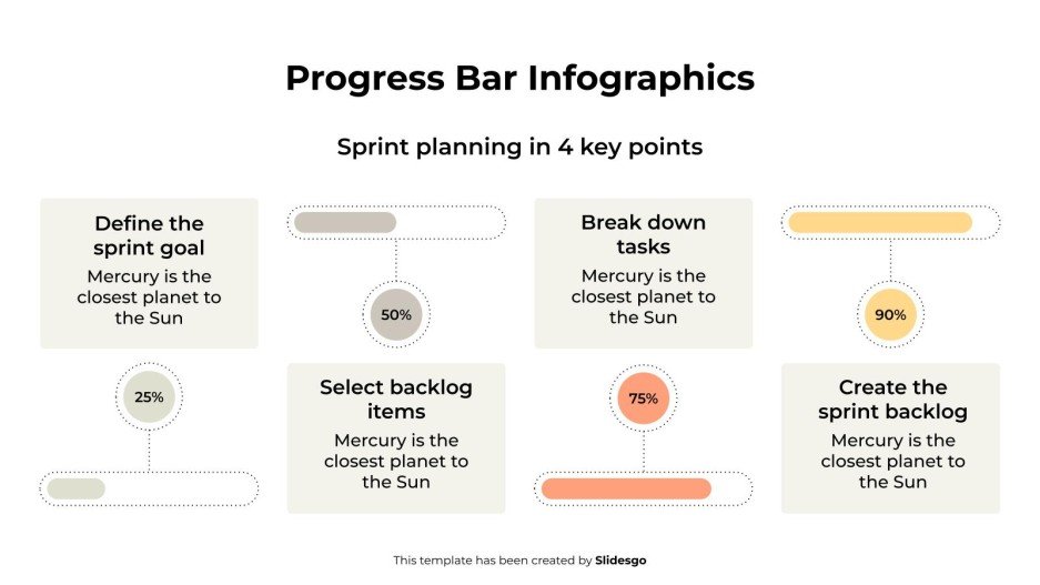 Progress Bar Infographics Template