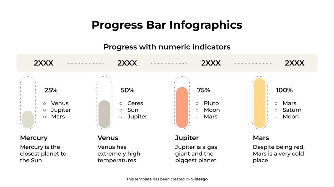 Progress Bar Infographics Template