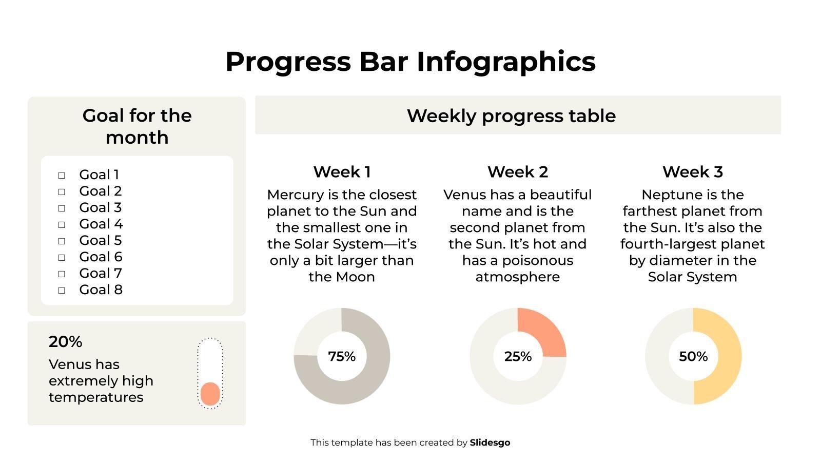 Progress Bar Infographics Template