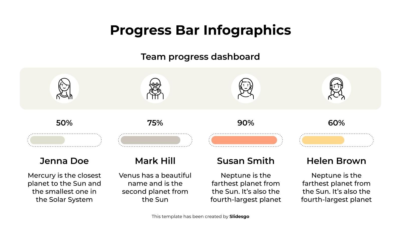 Progress Bar Infographics Template