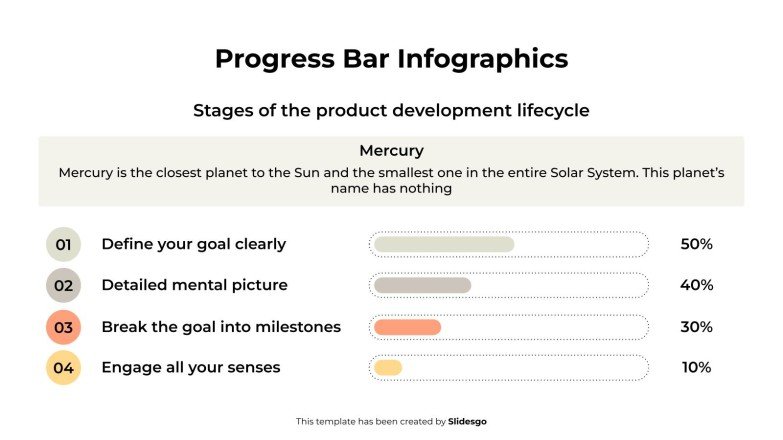 Progress Bar Infographics Template