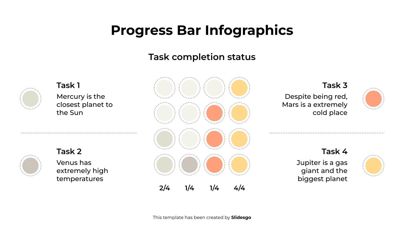 Progress Bar Infographics Template