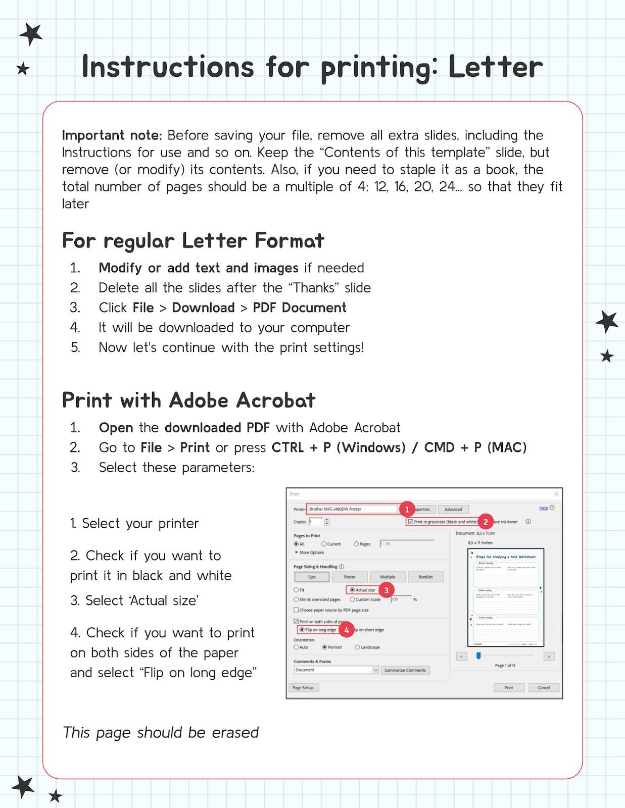 Steps for Studying a Text Worksheet Template