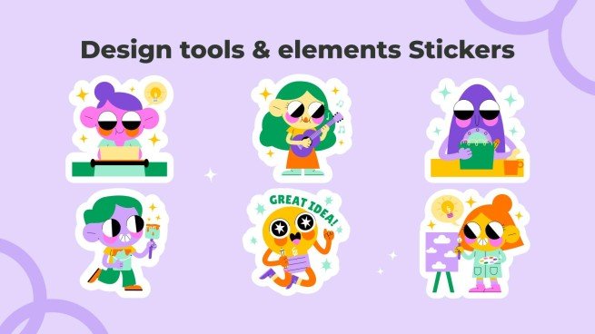 Design tools & elements Sticker Pack Template