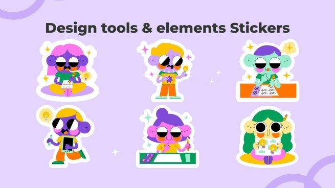Design tools & elements Sticker Pack Template