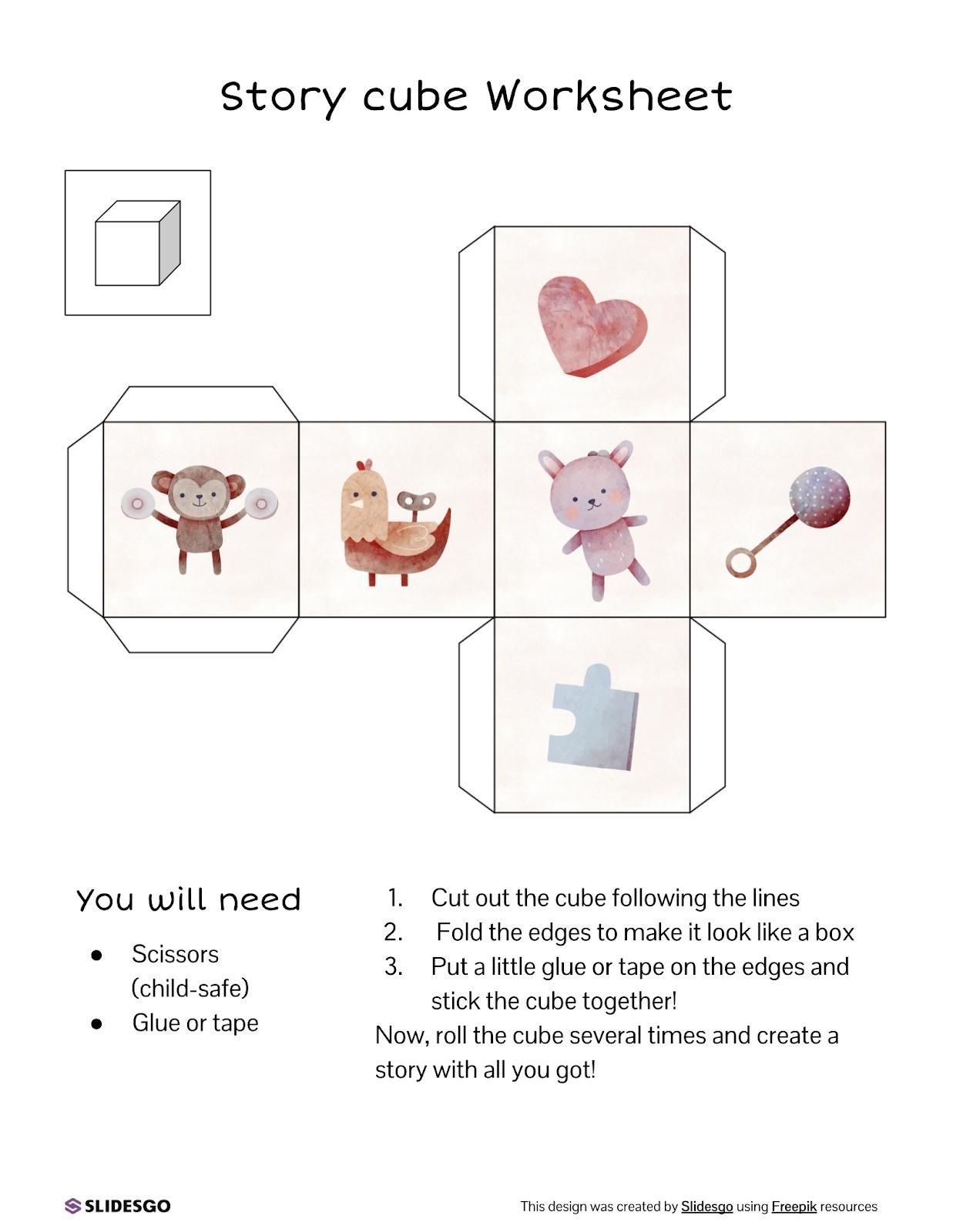 Story Cube Worksheet Presentation