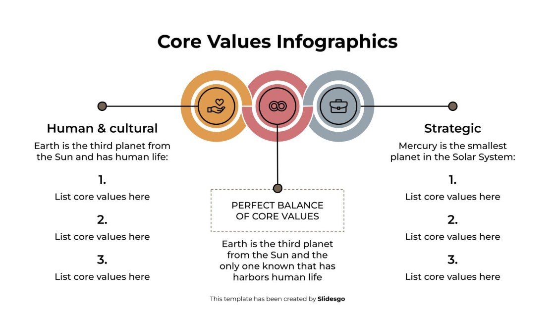 Core Values Infographics Template