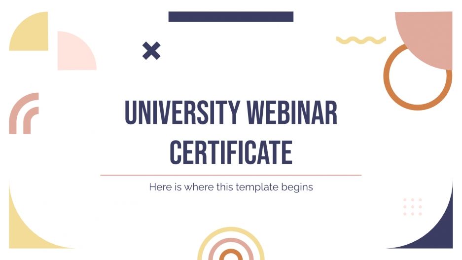 University Webinar Certificate Google Slides & PPT template