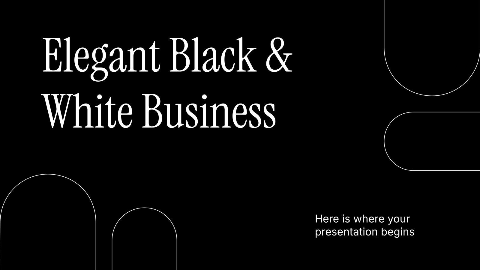 Elegant Black & White Business Presentation