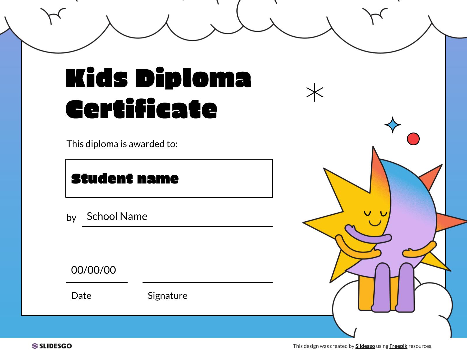 Kids Diploma Template